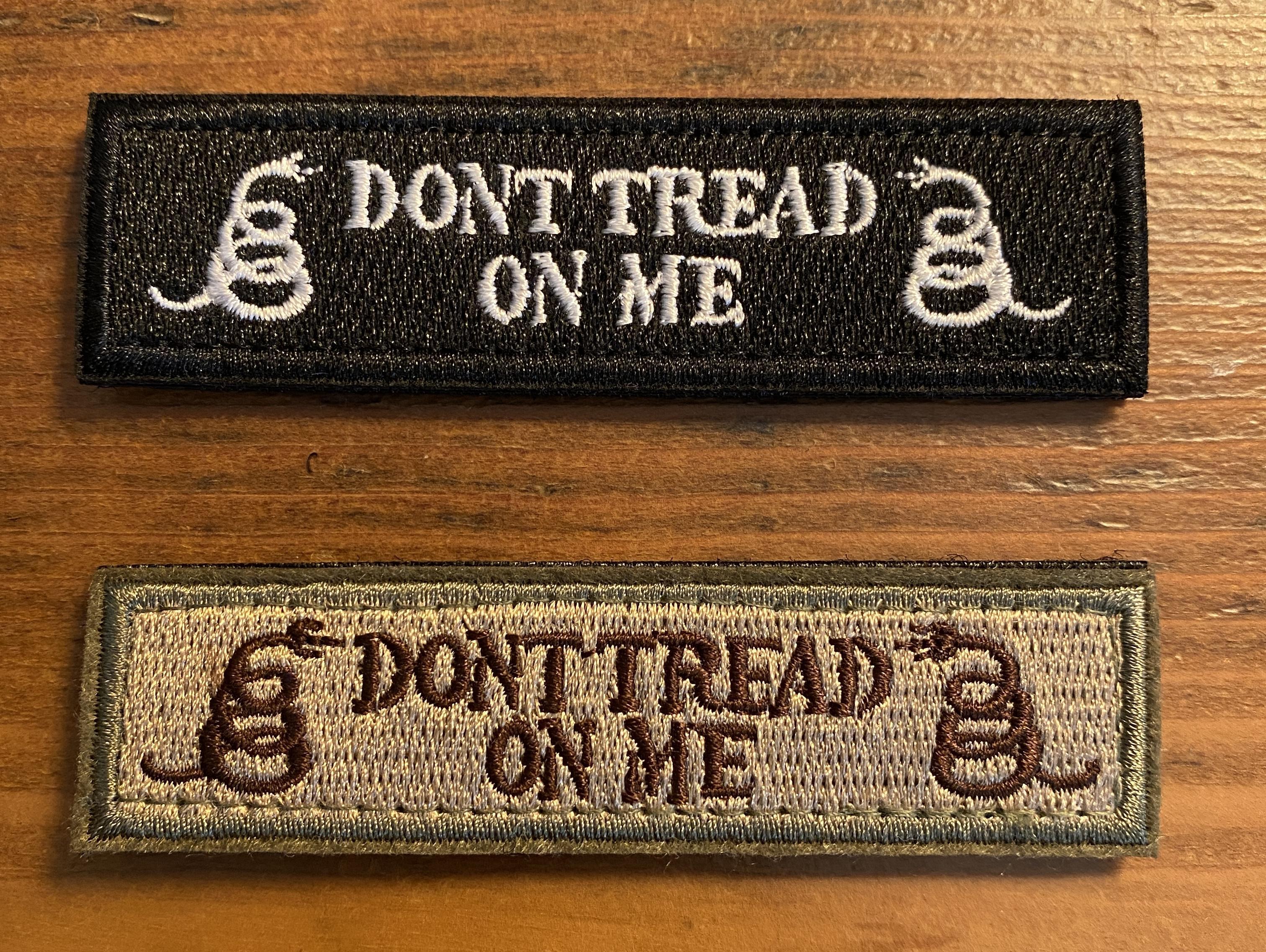 Don't Tread on Me - Small - Black or Beige – Cornhole Patch Dude