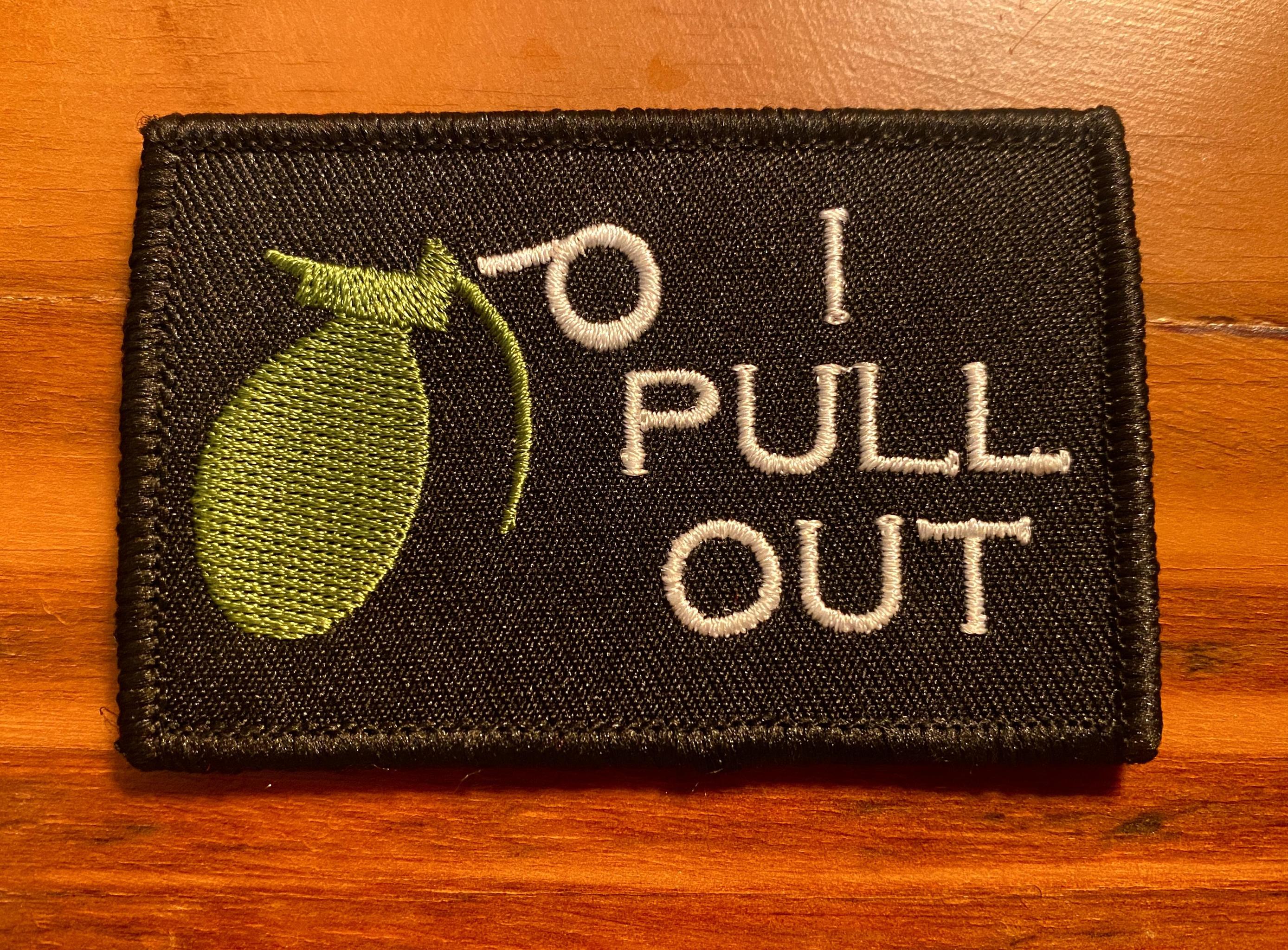 I Pull Out – Cornhole Patch Dude