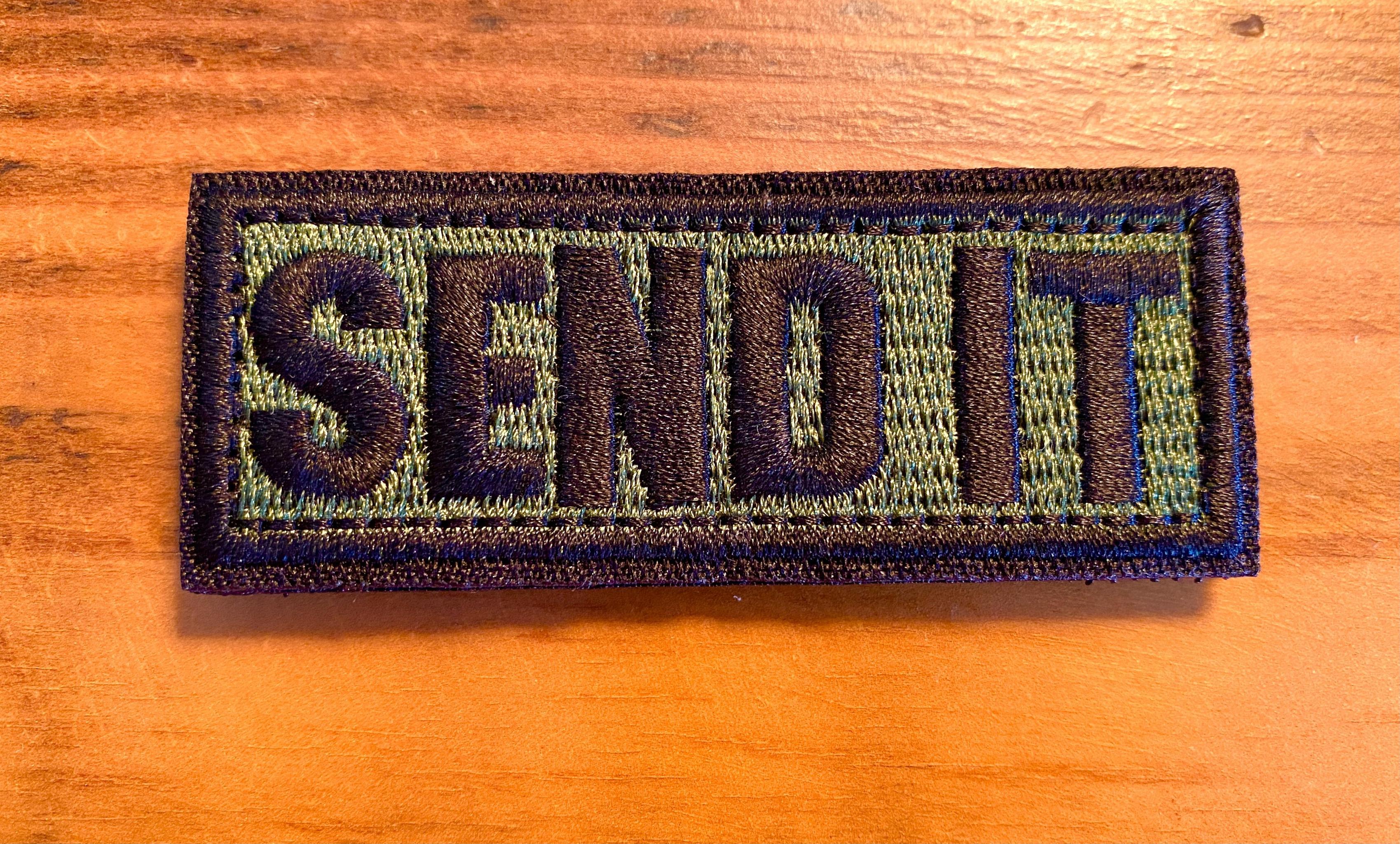 Send It - Army Green – Cornhole Patch Dude
