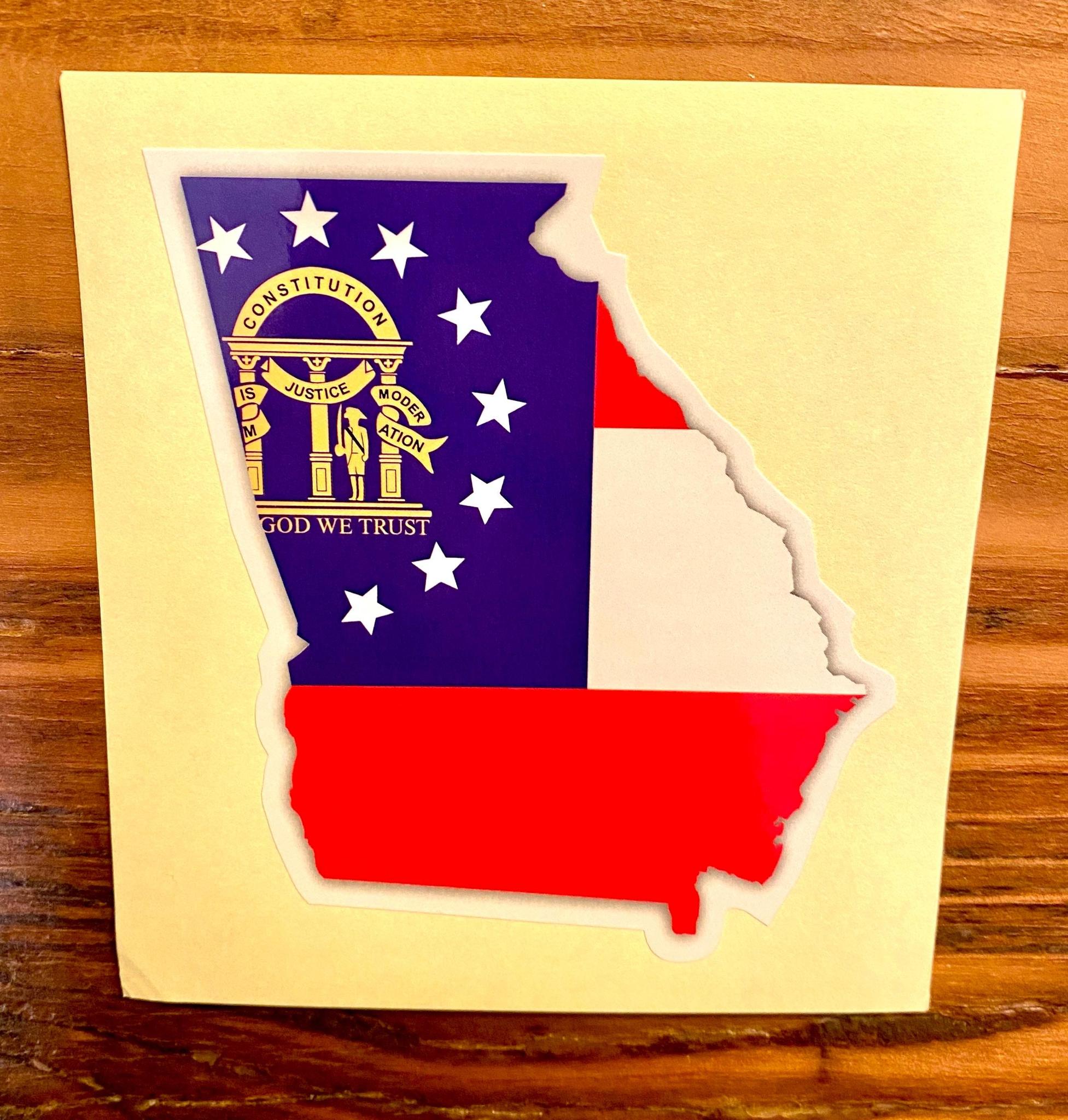 STICKER - Georgia State Map – Cornhole Patch Dude
