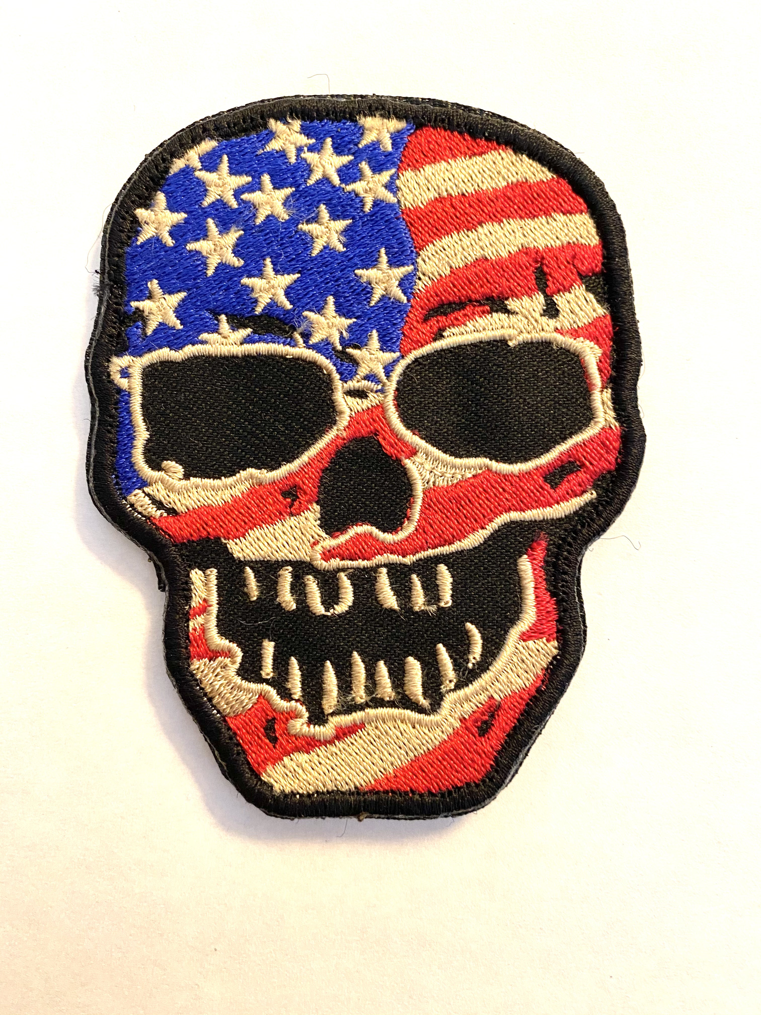 USA Flag Skull – Cornhole Patch Dude
